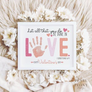 PRINTABLE Christian Valentines Day Handprint Art Craft Project, Toddler ...