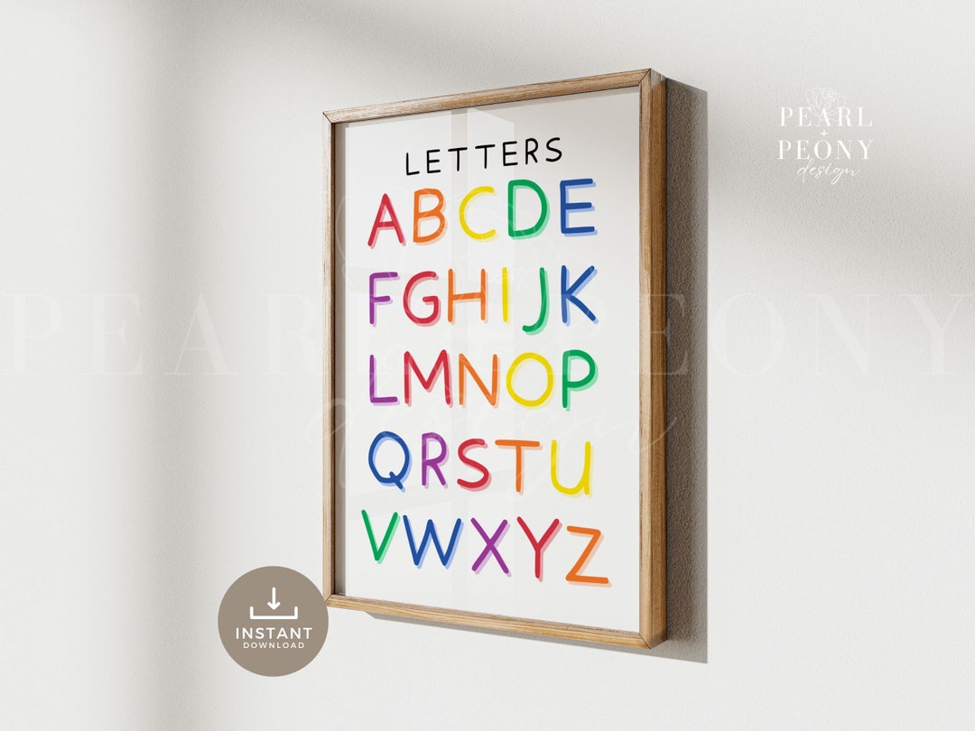 PRINTABLE Preschool Alphabet Learning Poster, Homeschool Printable ...
