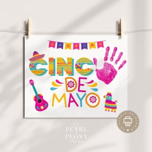 PRINTABLE Cinco De Mayo Handprint Art Craft, Keepsake Art, Toddler ...