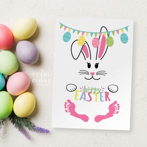 PRINTABLE Easter Handprint Art Craft for Kids, Footprint Keepsake Art ...