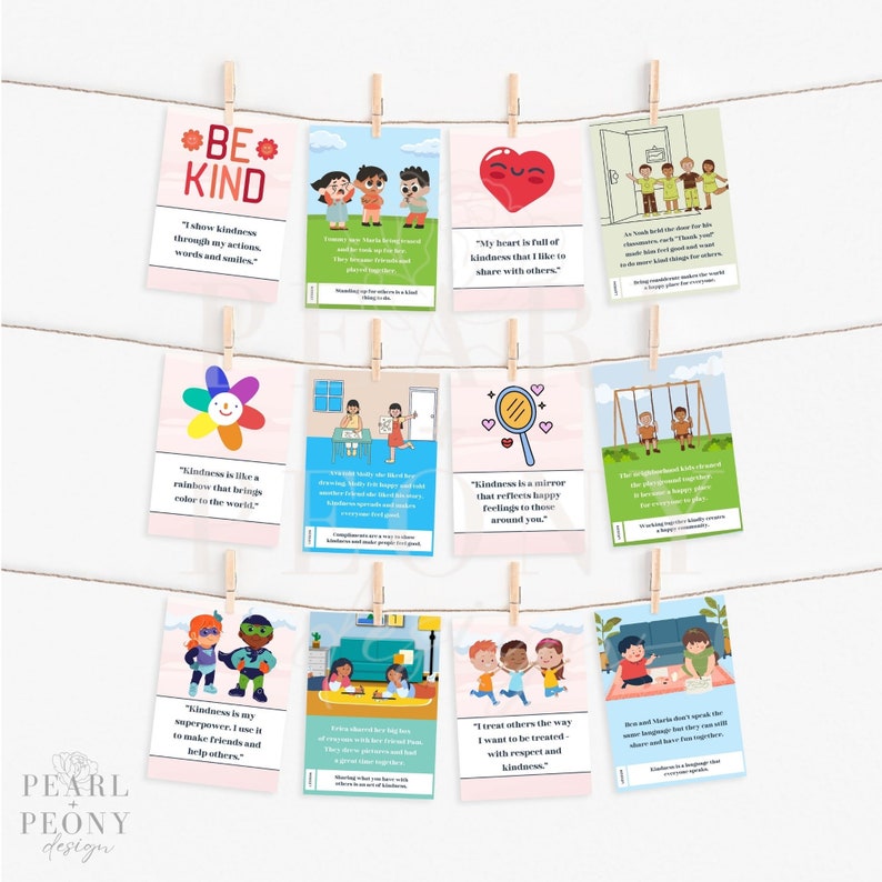 PRINTABLE Affirmation Cards for Kids, Kindness, Electronic Affirmation ...