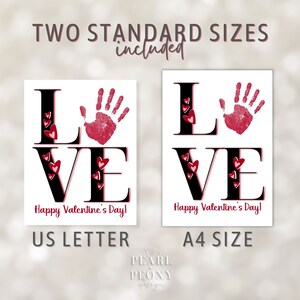 PRINTABLE Valentines Day Handprint Art Craft for Kids, Keepsake Art ...