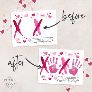 PRINTABLE Valentines Day Handprint Art Craft Project, Keepsake Art ...