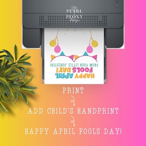 PRINTABLE April Fools Day Handprint Art Craft for Kids, Keepsake Art ...