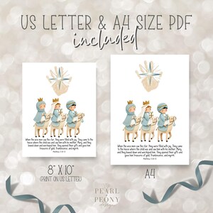 PRINTABLE Christian Christmas Handprint Art Craft, Nativity Bible Verse ...