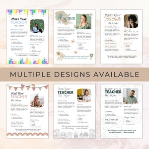 EDITABLE Meet the Teacher Template Boho Floral, Printable or Digital ...