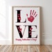 PRINTABLE Valentines Day Handprint Art Craft for Kids, Keepsake Art ...