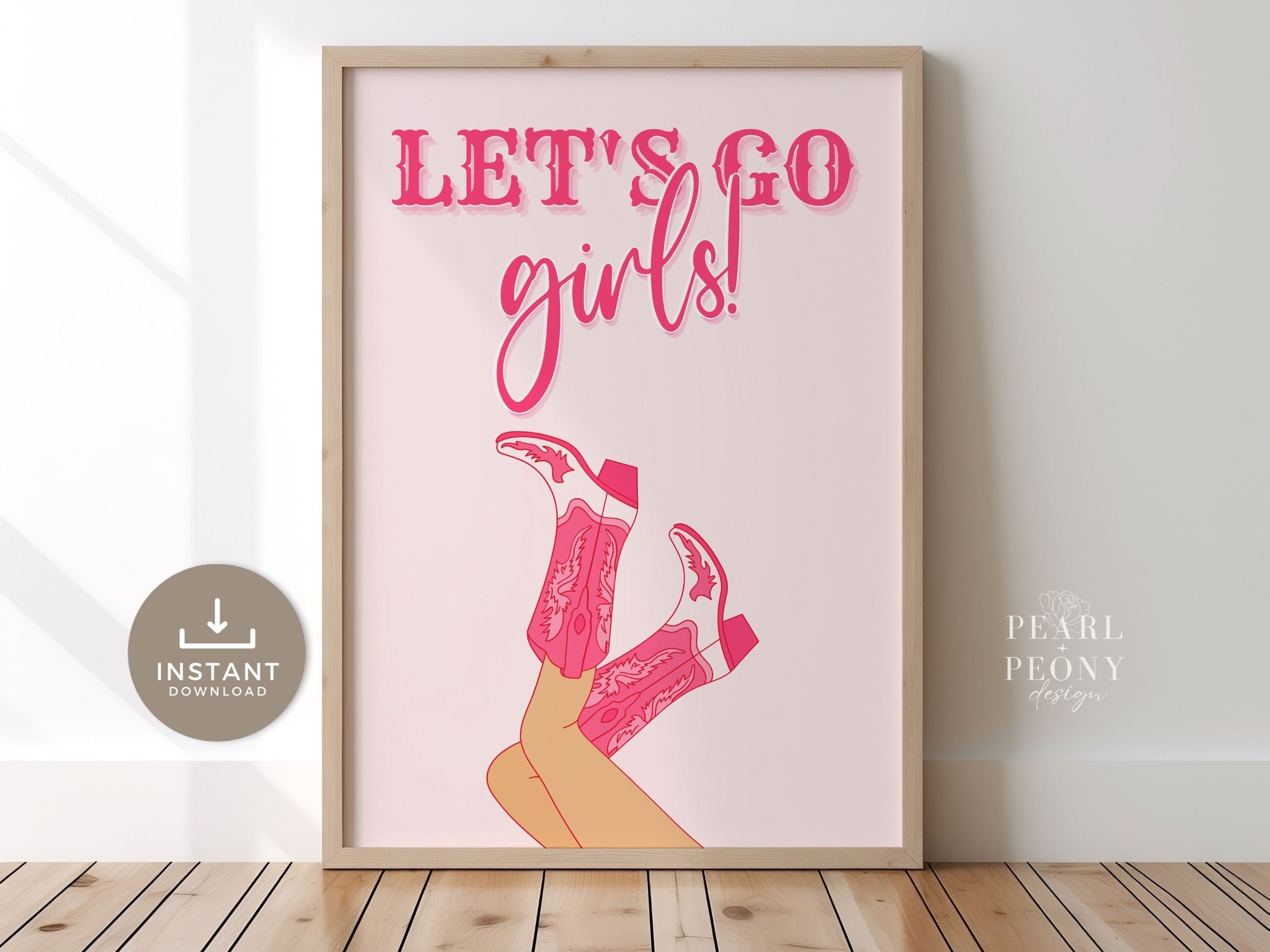 PRINTABLE Coastal Cowgirl Let's Go Girls Print Wall Art - Etsy