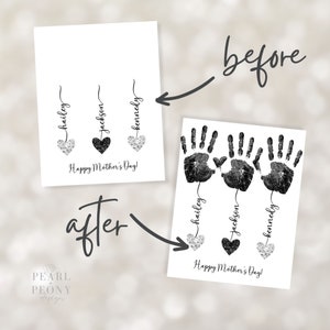 PRINTABLE CUSTOM Mothers Day Handprint Art Craft for Kids, Keepsake Art ...