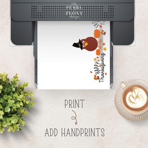 PRINTABLE Thanksgiving Handprint Art Craft, DIY Handprint Fall Art, Pre ...