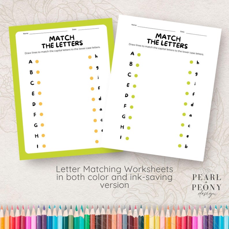 PRINTABLE Learn the Letters Alphabet Case Matching Coloring Activity ...