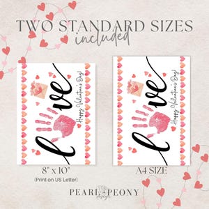 PRINTABLE Valentines Day Handprint Art Craft for Kids, Keepsake Art ...
