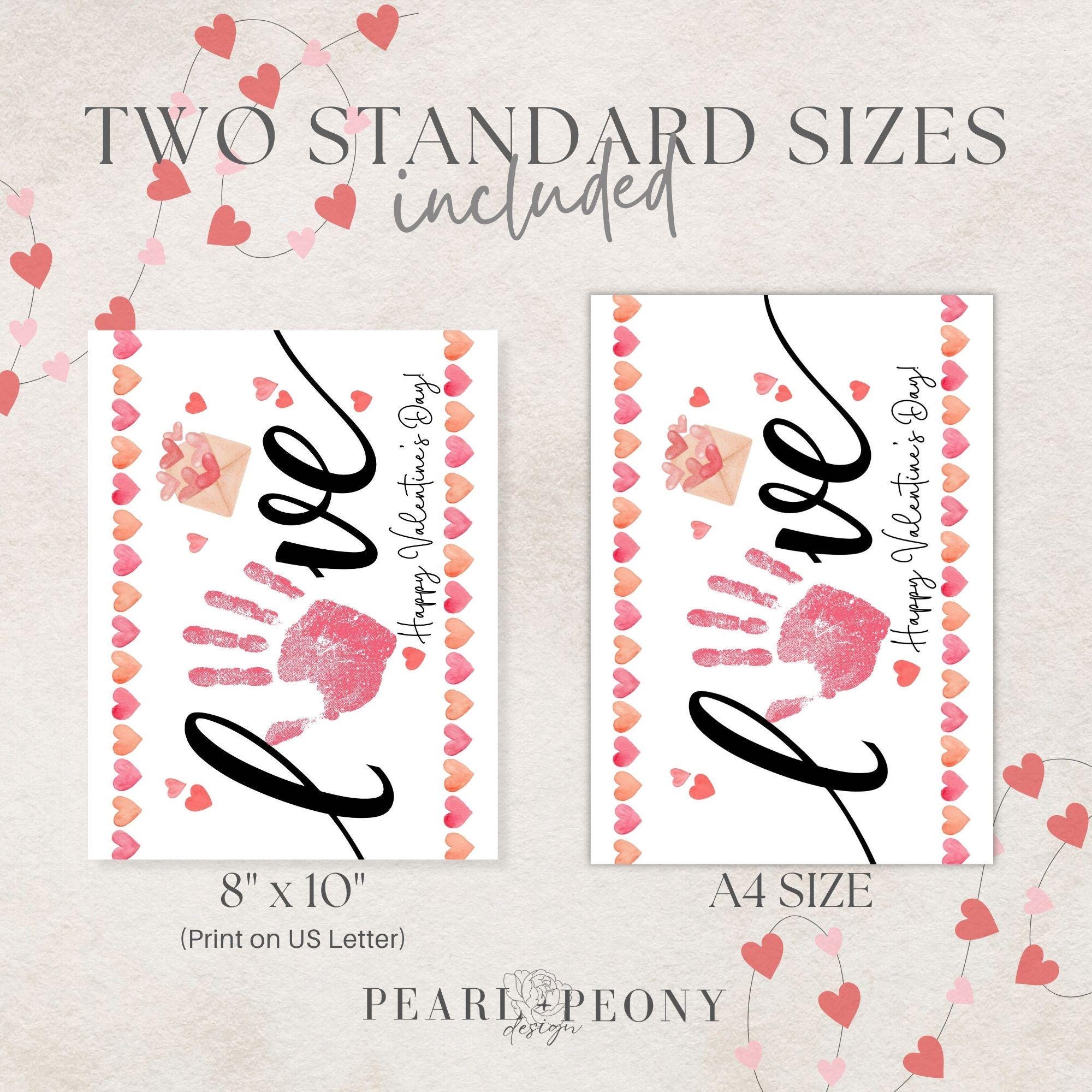 PRINTABLE Valentines Day Handprint Art Craft for Kids, Keepsake Art ...