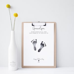 PRINTABLE Grandpa Fathers Day Handprint Footprint Art Craft, Baby ...