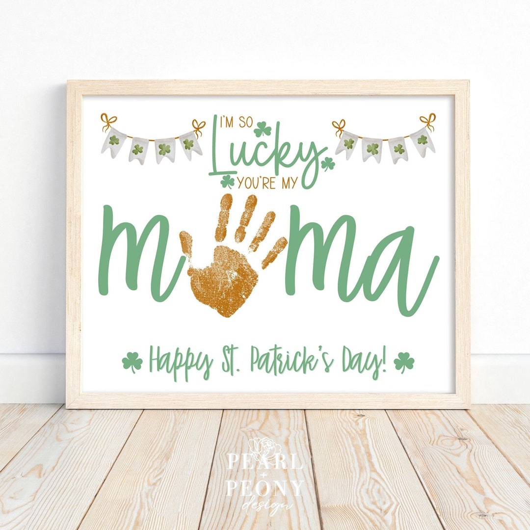 PRINTABLE St. Patrick's Day Handprint Art Craft for Kids, Keepsake Art ...