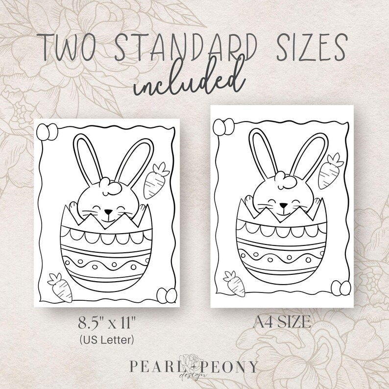 PRINTABLE Easter Egg Coloring Page, Bunny Egg Coloring Sheets, Toddler ...