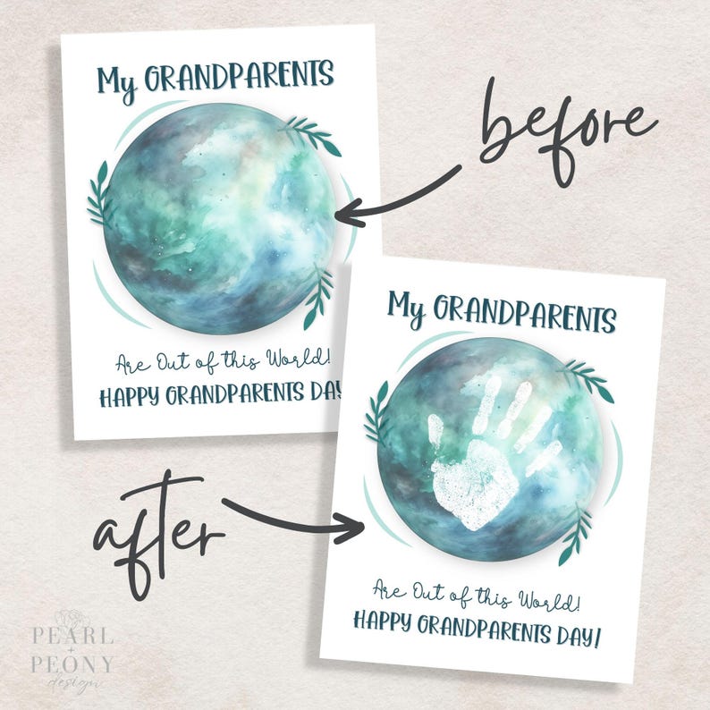PRINTABLE Grandparents Day Handprint Art Craft for Kids, Keepsake Art ...