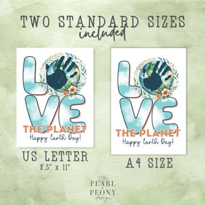 PRINTABLE Earth Day Handprint Art Craft for Kids, Keepsake Art, Toddler ...