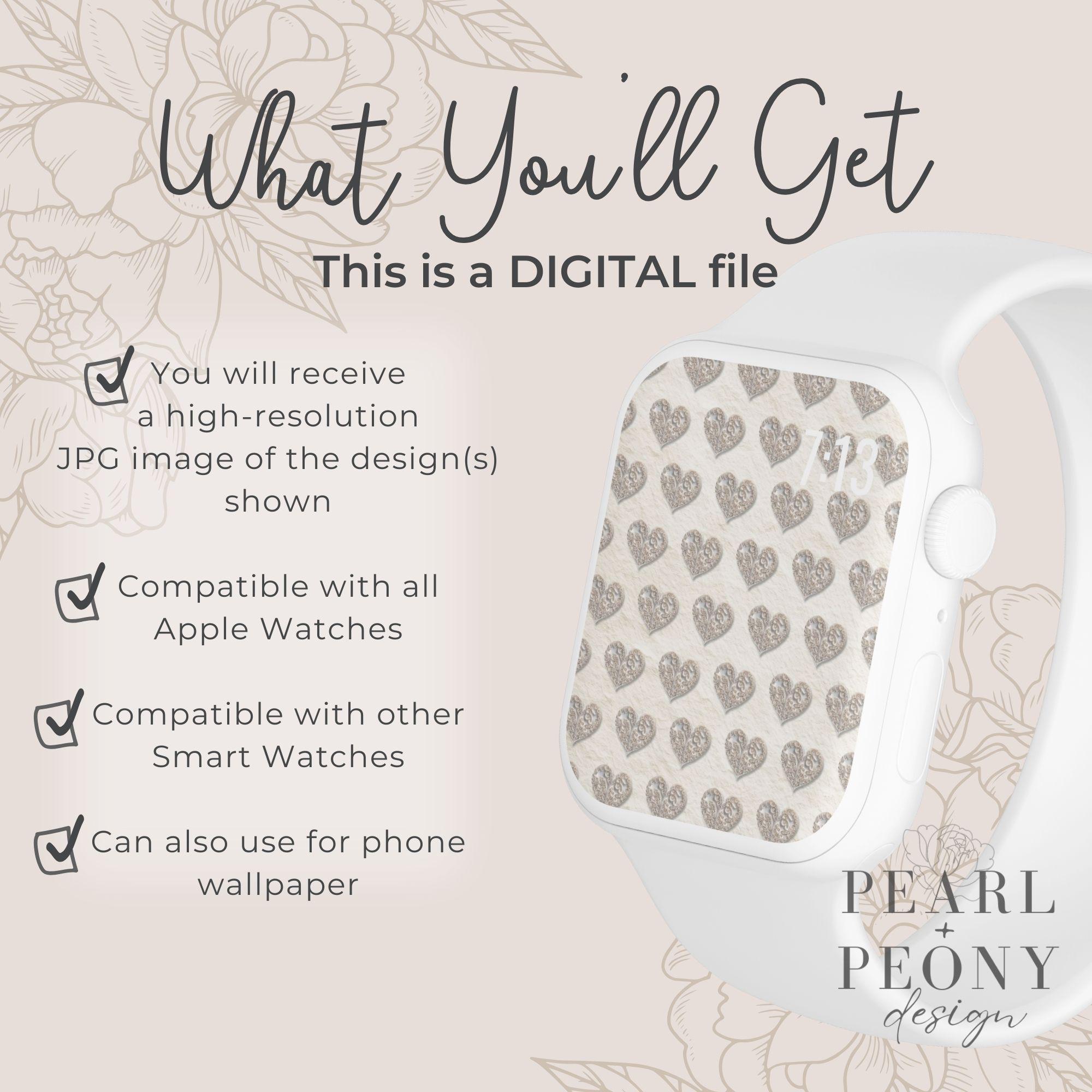 DIGITAL Apple Watch Face Bundle of 3, Valentines Day, Paper Quill ...