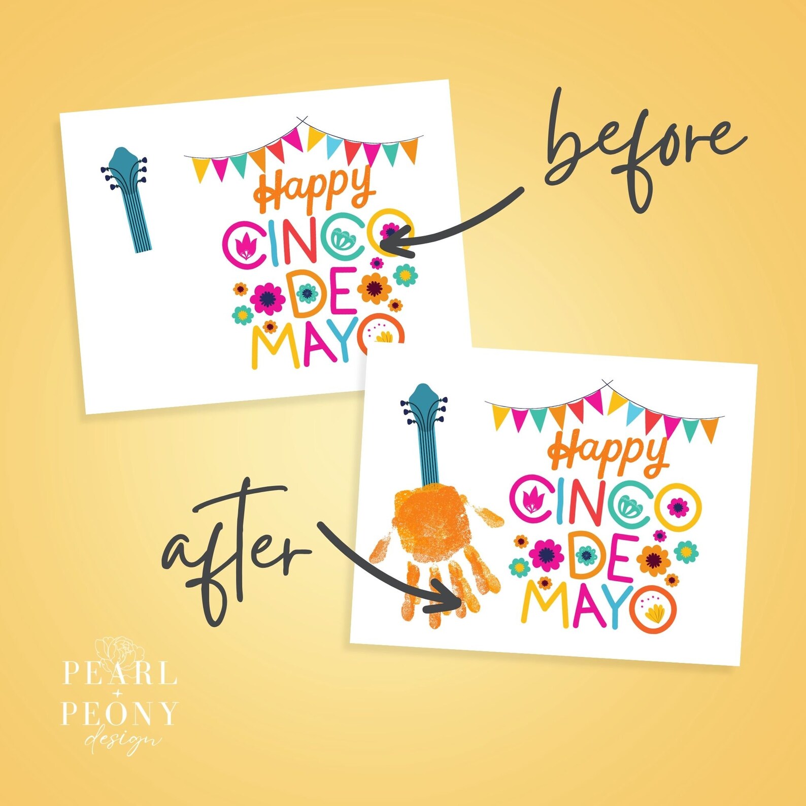 PRINTABLE Cinco De Mayo Handprint Art Craft, Keepsake Art, Toddler ...