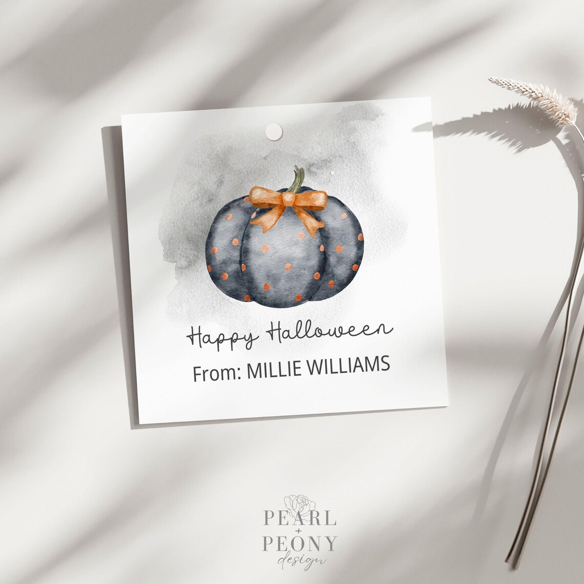 EDITABLE Halloween Gift Tag Template, Printable Classroom Party Favor ...