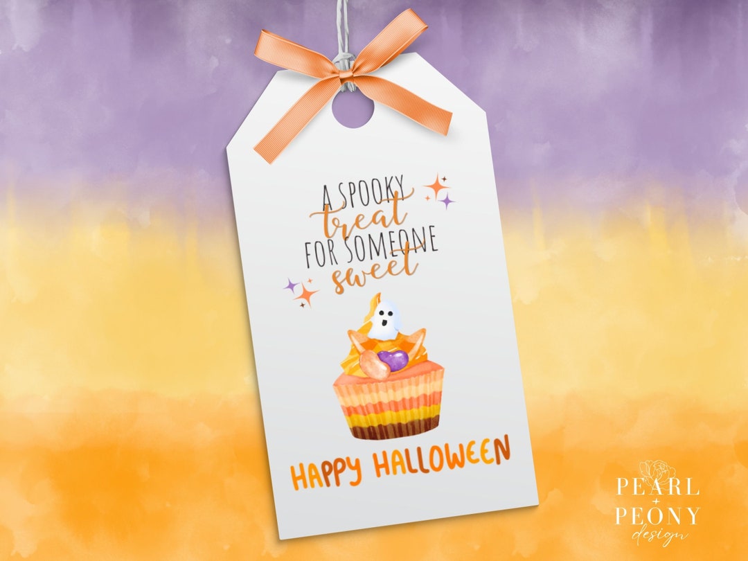 PRINTABLE Halloween Treat Tag, Classroom Party Trick or Treat Favor Tag ...