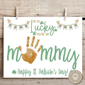 PRINTABLE St. Patrick's Day Handprint Art Craft for Kids, Keepsake Art ...