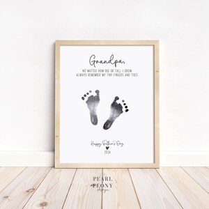 PRINTABLE Grandpa Fathers Day Handprint Footprint Art Craft, Baby ...