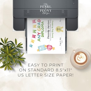 EDITABLE Graduation Diploma Template for Any Grade, Printable Custom ...