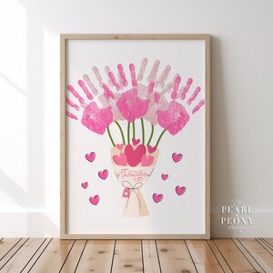 PRINTABLE Valentines Day Handprint Art Craft for Kids, Keepsake Art ...