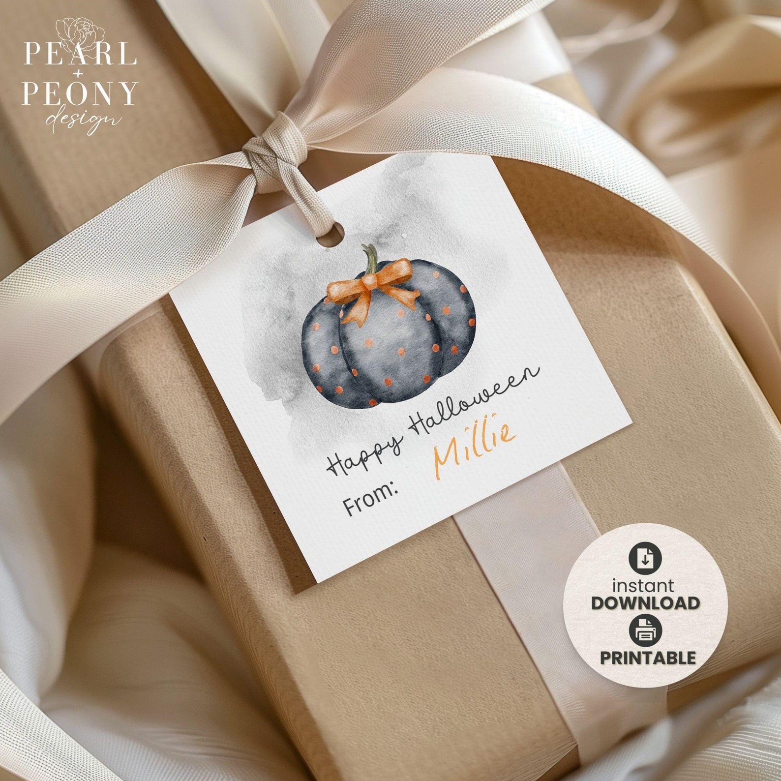 PRINTABLE Cute Halloween Gift Tag, Printable Teacher Classroom Party ...