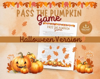 Left Right Game Halloween Printable, Pass the Pumpkin Game Halloween ...