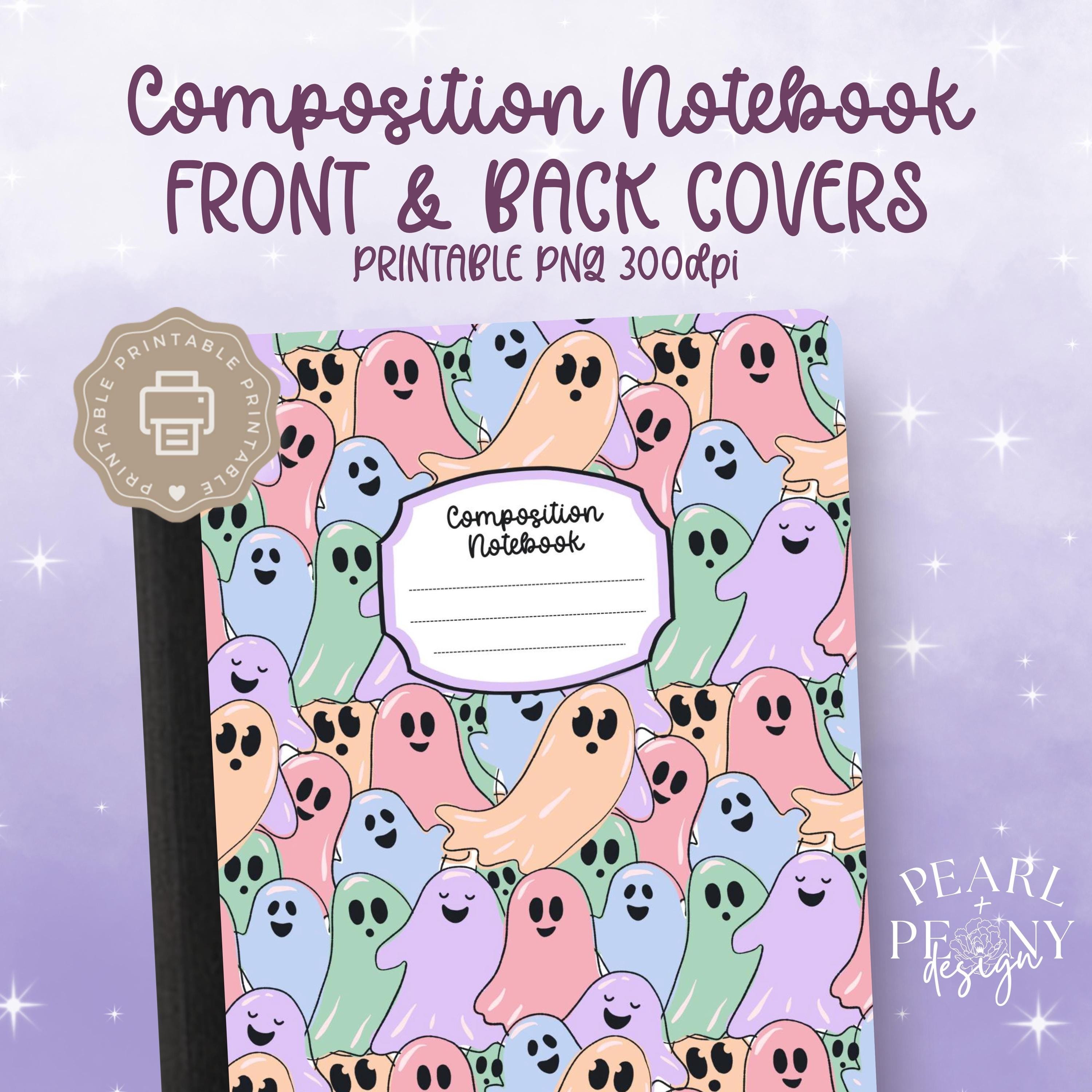 PRINTABLE Composition Notebook Cover PNG, Back to School Journal Cover ...