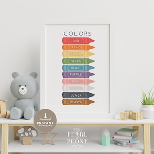 PRINTABLE Set of 6 Preschool Classroom Posters, Homeschool Printables ...