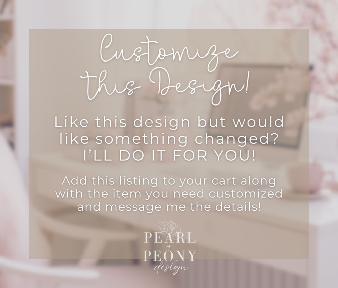 Customize My Design - Edit My Design - Personalize My Purchase for Me ...