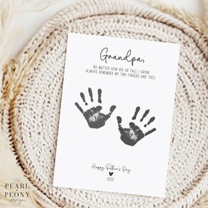 PRINTABLE Grandpa Fathers Day Handprint Footprint Art Craft, Baby ...