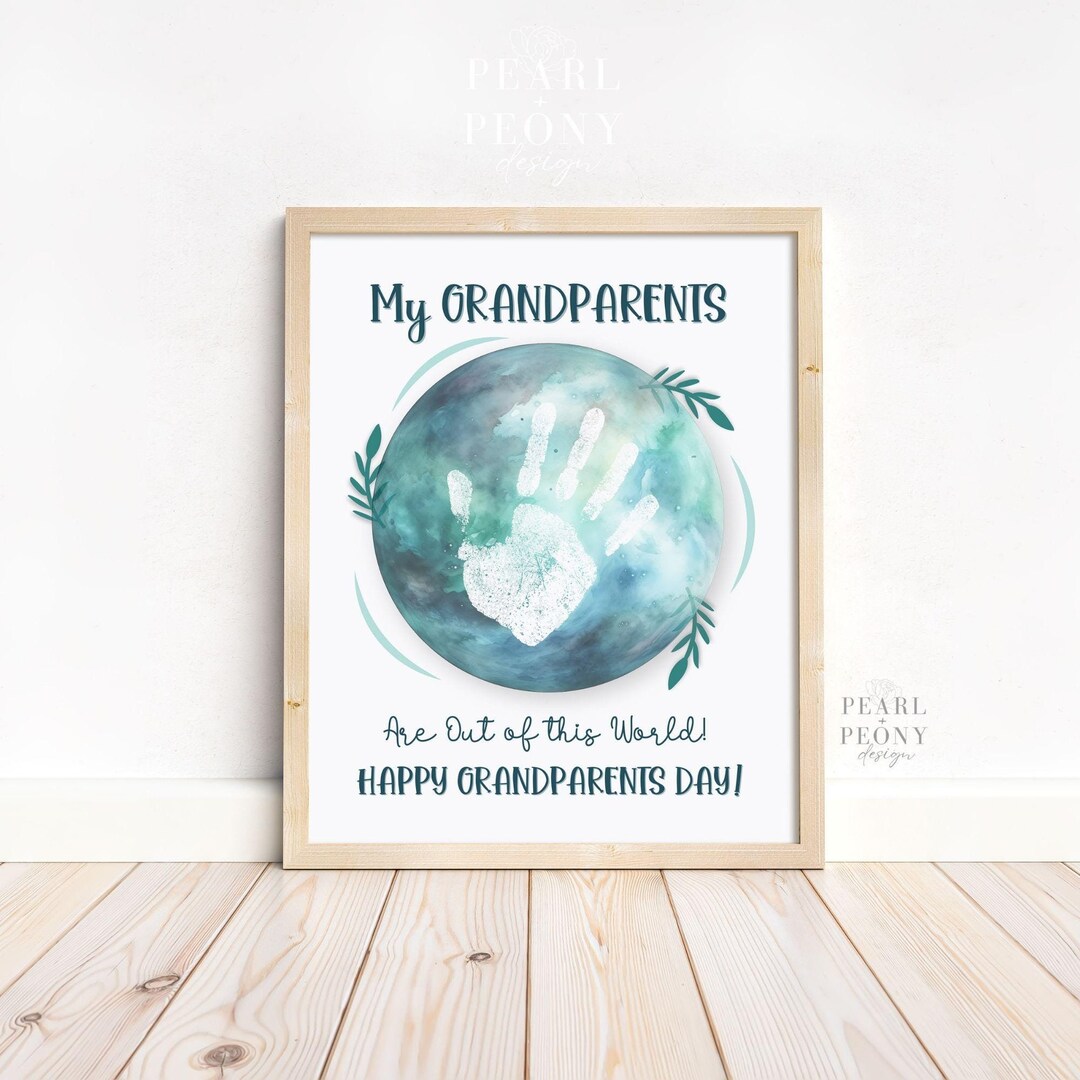 PRINTABLE Grandparents Day Handprint Art Craft for Kids, Keepsake Art ...