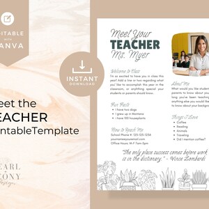 EDITABLE Meet the Teacher Template, Back to School Flyer, Teacher ...