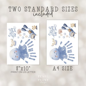PRINTABLE Under the Sea Handprint Art Craft for Kids, Sea Life, Toddler ...