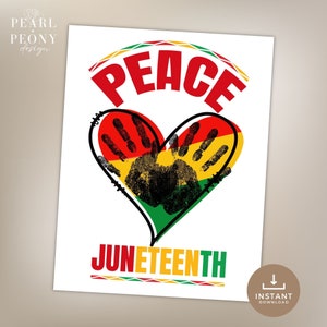 PRINTABLE Juneteenth Handprint Art Craft for Kids, Freedom Day Keepsake ...