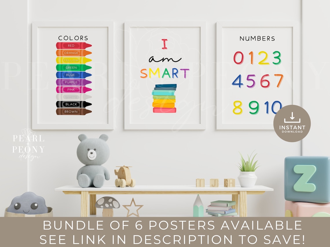 PRINTABLE Preschool Alphabet Learning Poster, Homeschool Printable ...