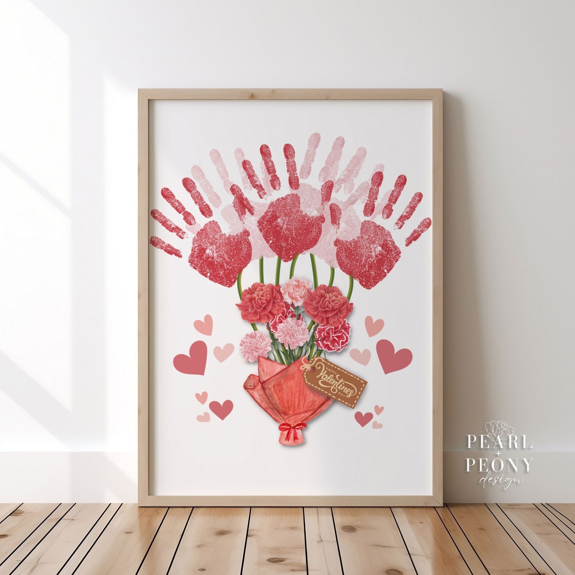PRINTABLE Valentines Day Handprint Art Craft for Kids, Keepsake Art ...
