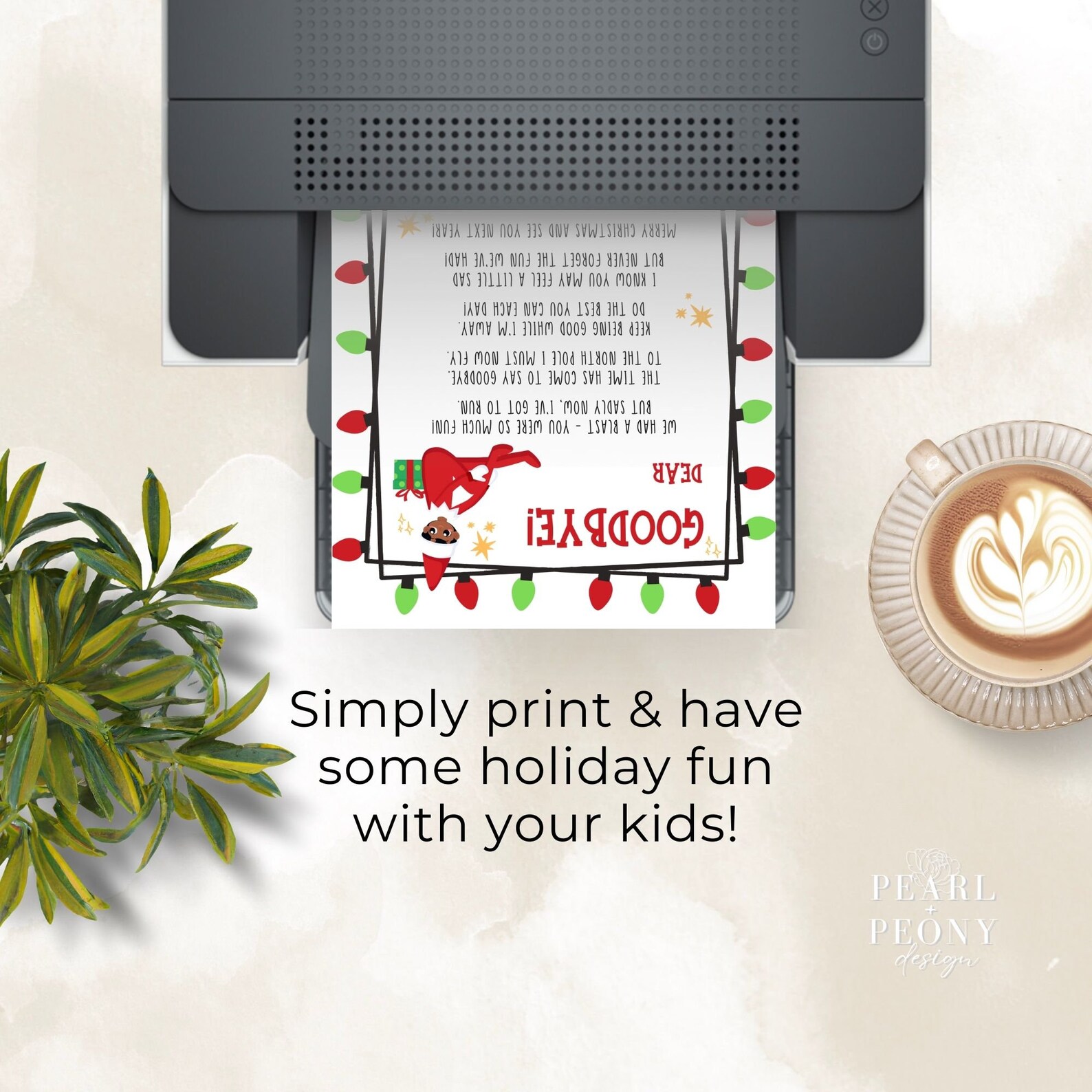 PRINTABLE Christmas Goodbye Letter, Black Elf Farewell Letter, Goodbye ...