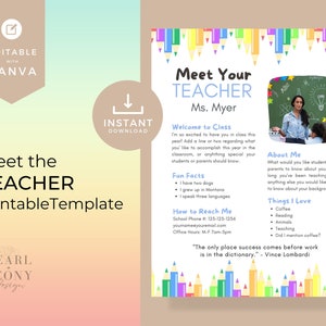 EDITABLE Meet the Teacher Template, Back to School Flyer, Teacher ...