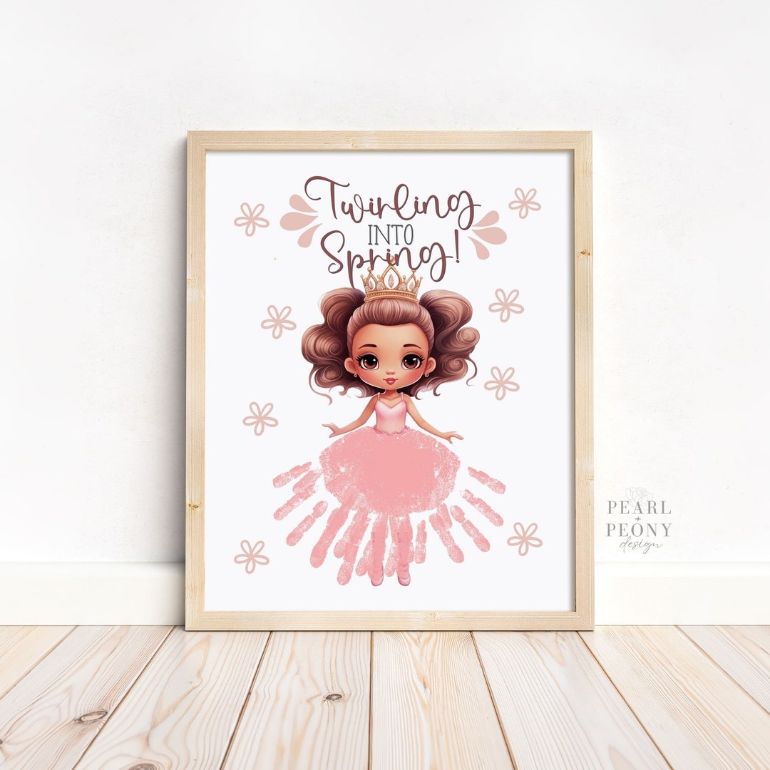 PRINTABLE Princess Ballerina Dancer Handprint Art Craft for Kids ...
