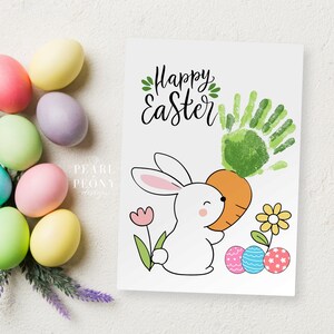 PRINTABLE Easter Handprint Art Craft for Kids, Carrot Keepsake Art ...