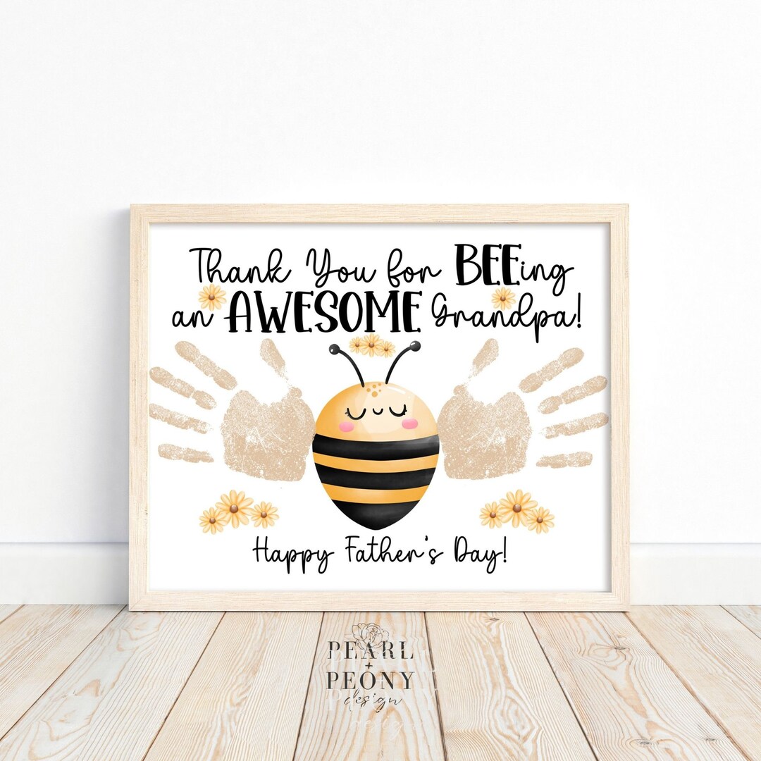 PRINTABLE Fathers Day Handprint Art Craft for Kids, Keepsake Art ...