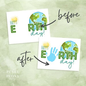 PRINTABLE Earth Day Handprint Art Craft for Kids, Keepsake Art, Toddler ...