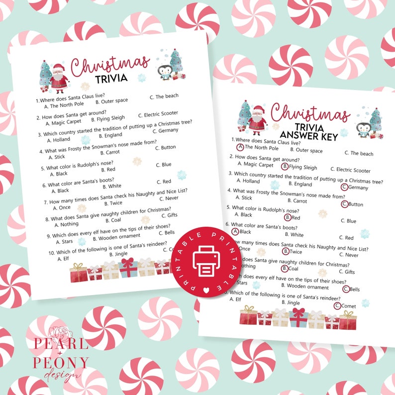 PRINTABLE Christmas Party Game Bundle, Family Party Game, Christmas ...
