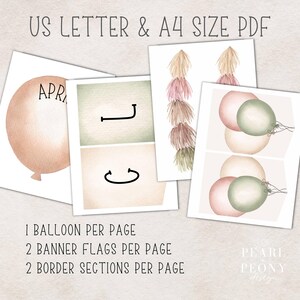 PRINTABLE Classroom Birthday Bulletin Board Display, Watercolor Boho ...